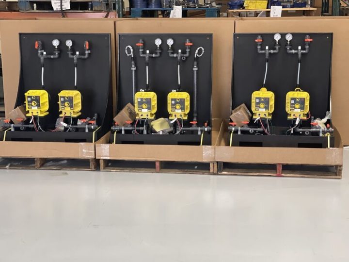Skid Mounted LMI Chemical Metering System - Progressive Pumps