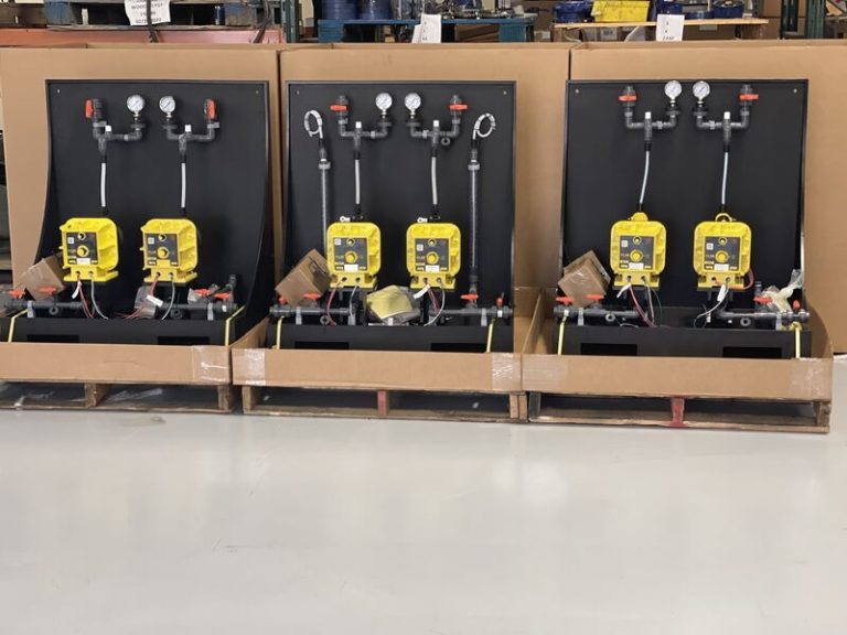 Skid Mounted LMI Chemical Metering System - Progressive Pumps